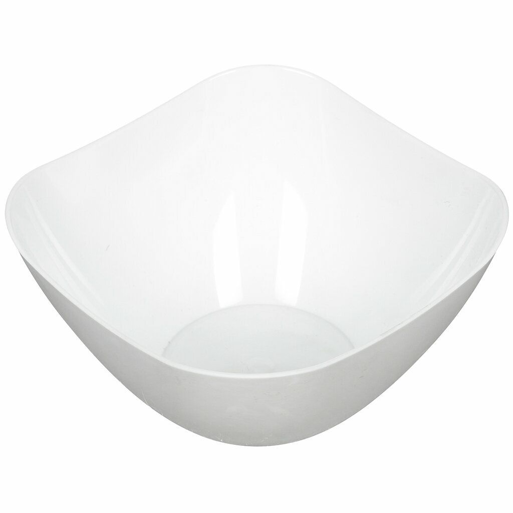 Салатник пластик, квадратный, 16.3 см, 1 л, Рондо, Berossi, ИК04201000, белый