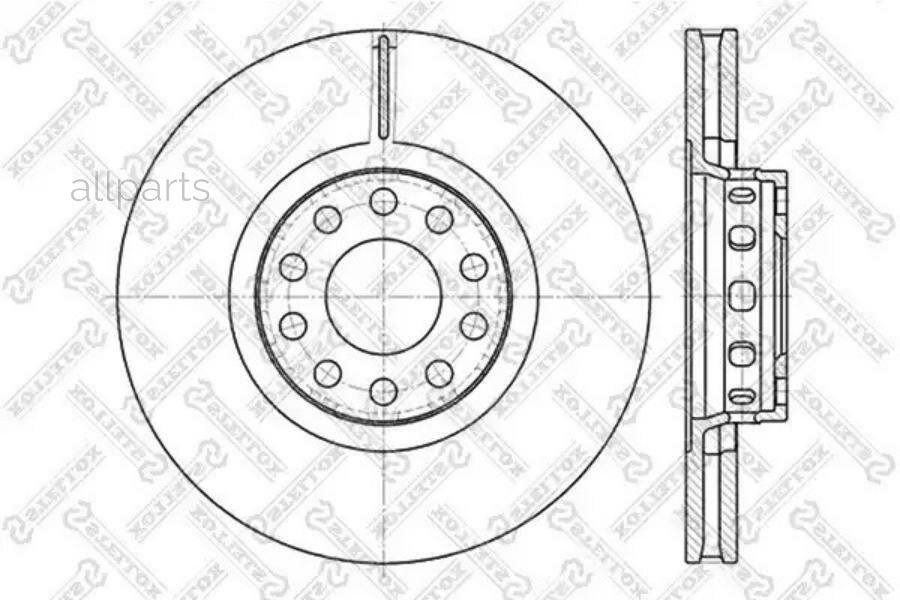 STELLOX 6020-4780V-SX Диск тормозной передн.