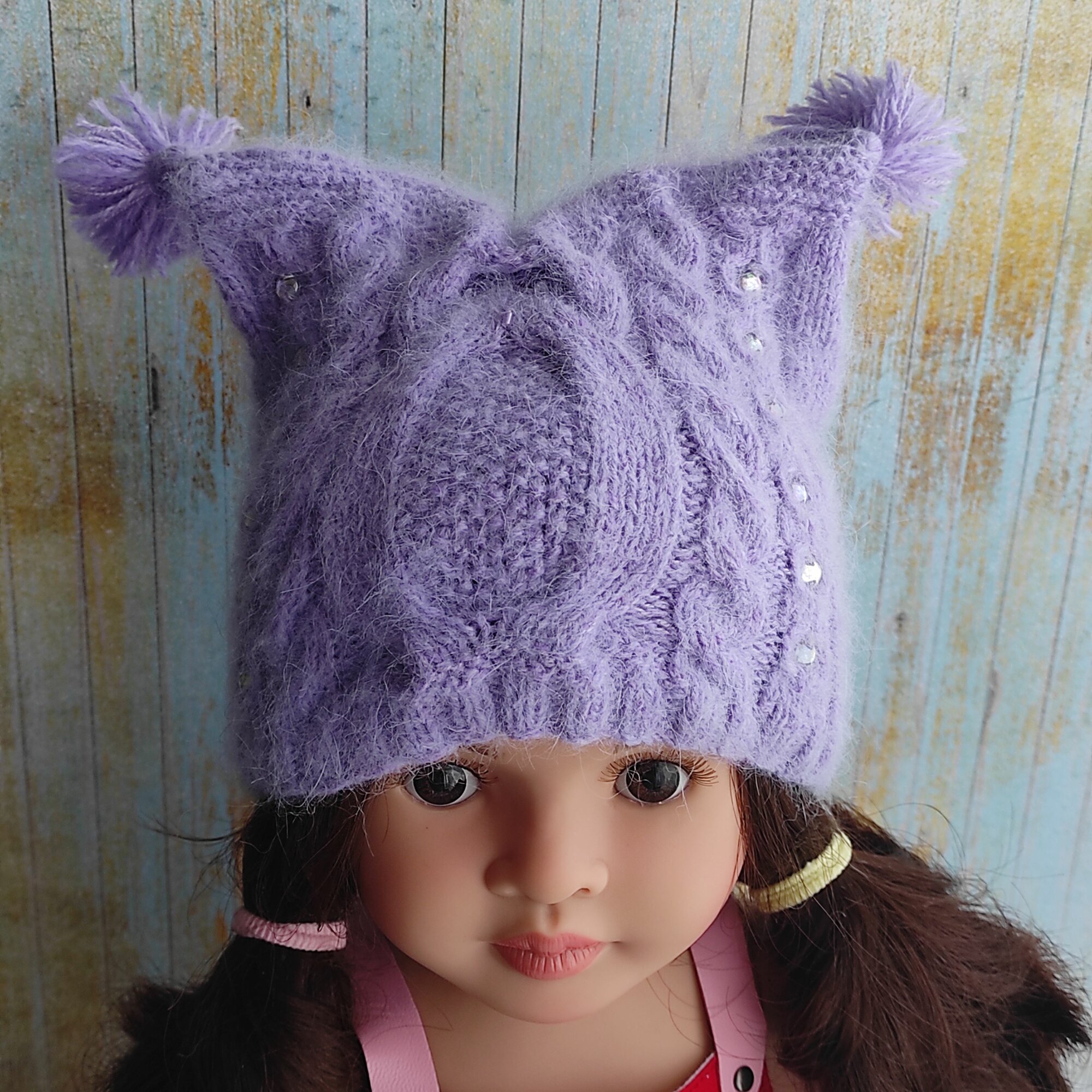 Шапка сова для куклы Паола Рейна 60 см