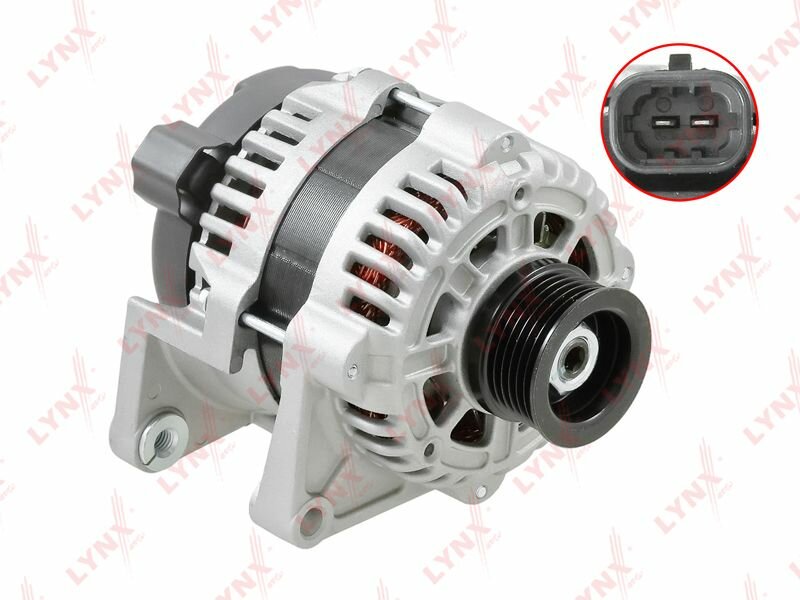 Генератор LYNXauto EA-1225. Для: Chevrolet, Шевроле, Cobalt(Кобальт) 1.5 13> (100A). Ток генератора, A - 100. Шкив - 6PK.