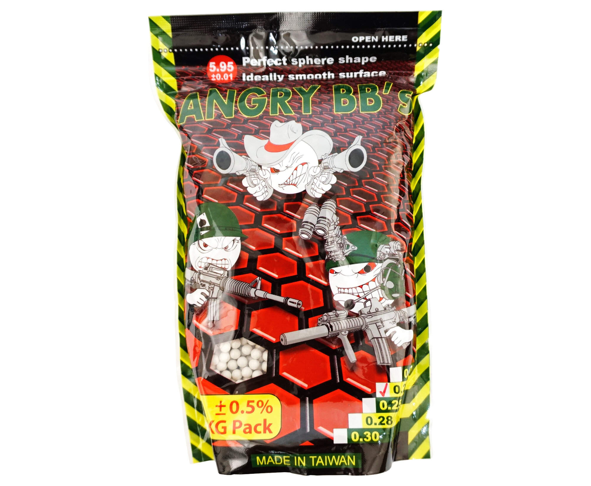 Шарики для страйкбола Angry BBs 0.23 г (6 мм, 4300 шт, белые)