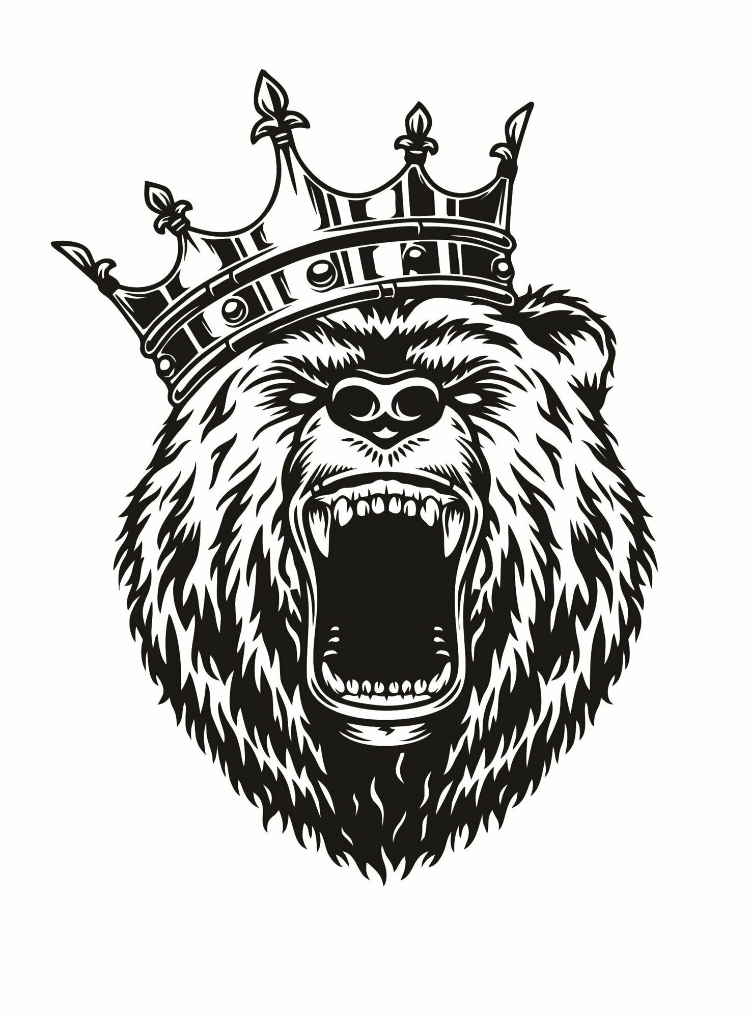 Наклейка "Медведь" 25х32см