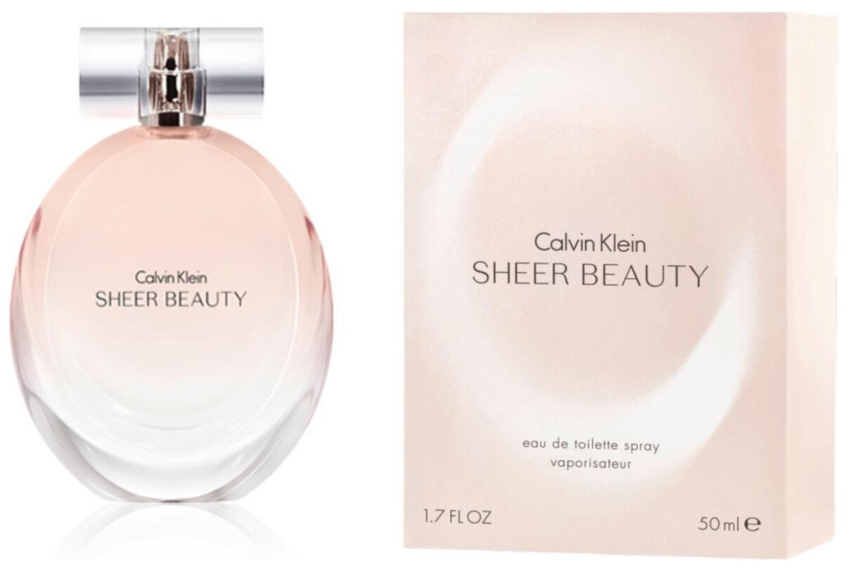 Туалетная вода Calvin Klein "Sheer Beauty", женская, цветочный, фруктовый аромат, 50 мл