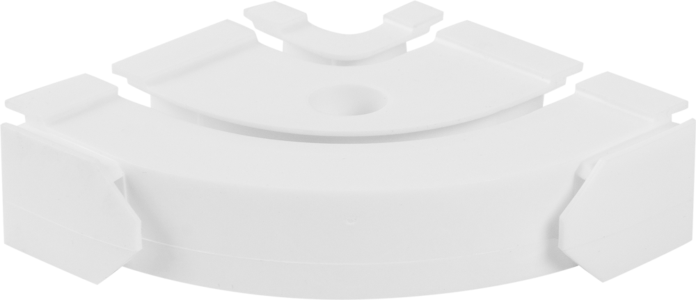 Соединитель поворотный двухрядный для шины пластик цвет белый 2 шт.