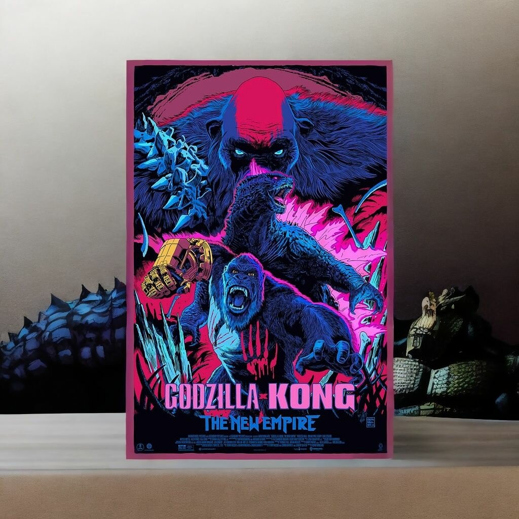 Официальный Постер Godzilla x Kong: The New Empire (165шт в мире Hand-Numbered Limited) 91см x 61см, Оригинальный, Пронумерованный вручную из США, Фильм "Годзилла и Конг: Новая Империя"