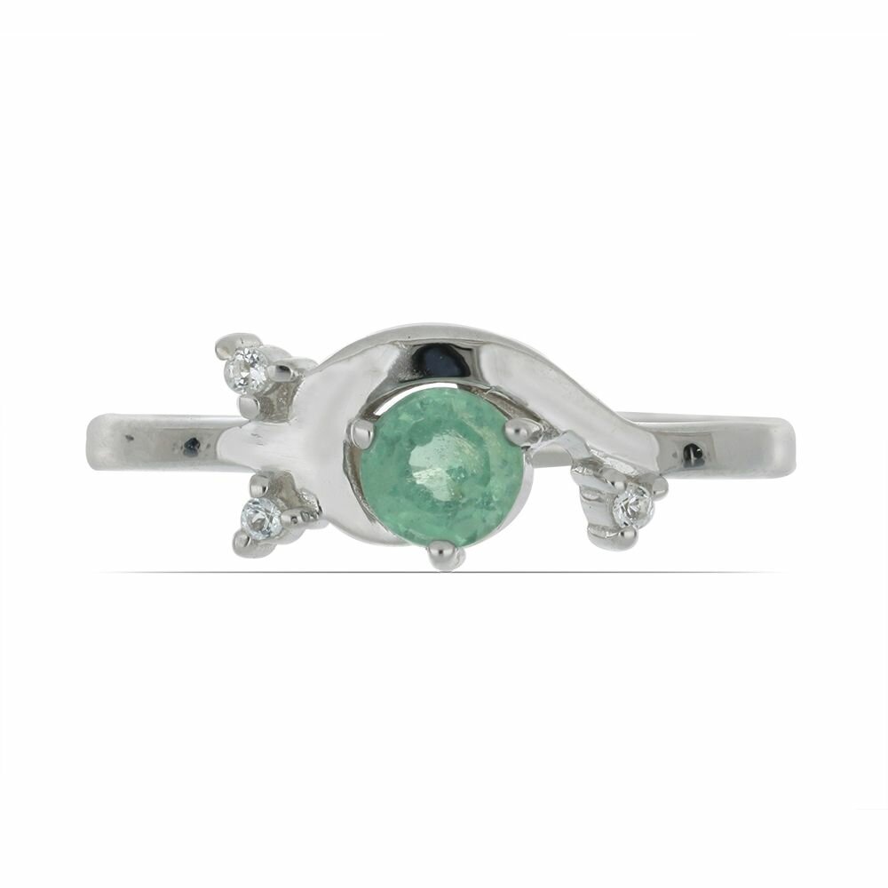 Кольцо, серебро, 925 проба, родирование, кианит, топаз