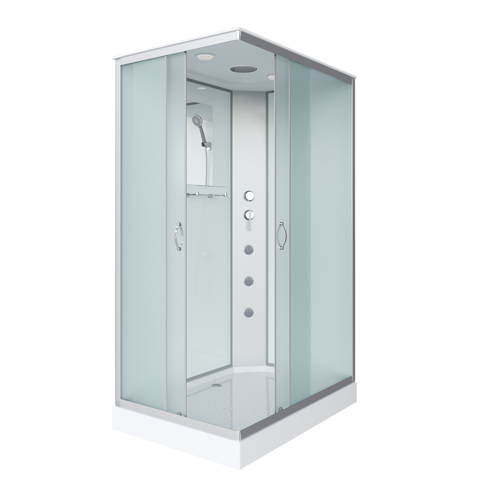 Душевая кабина Niagara Classic NG-43975-14QG (90х70х215) низкий поддон(13см), стекло матовое,3 места