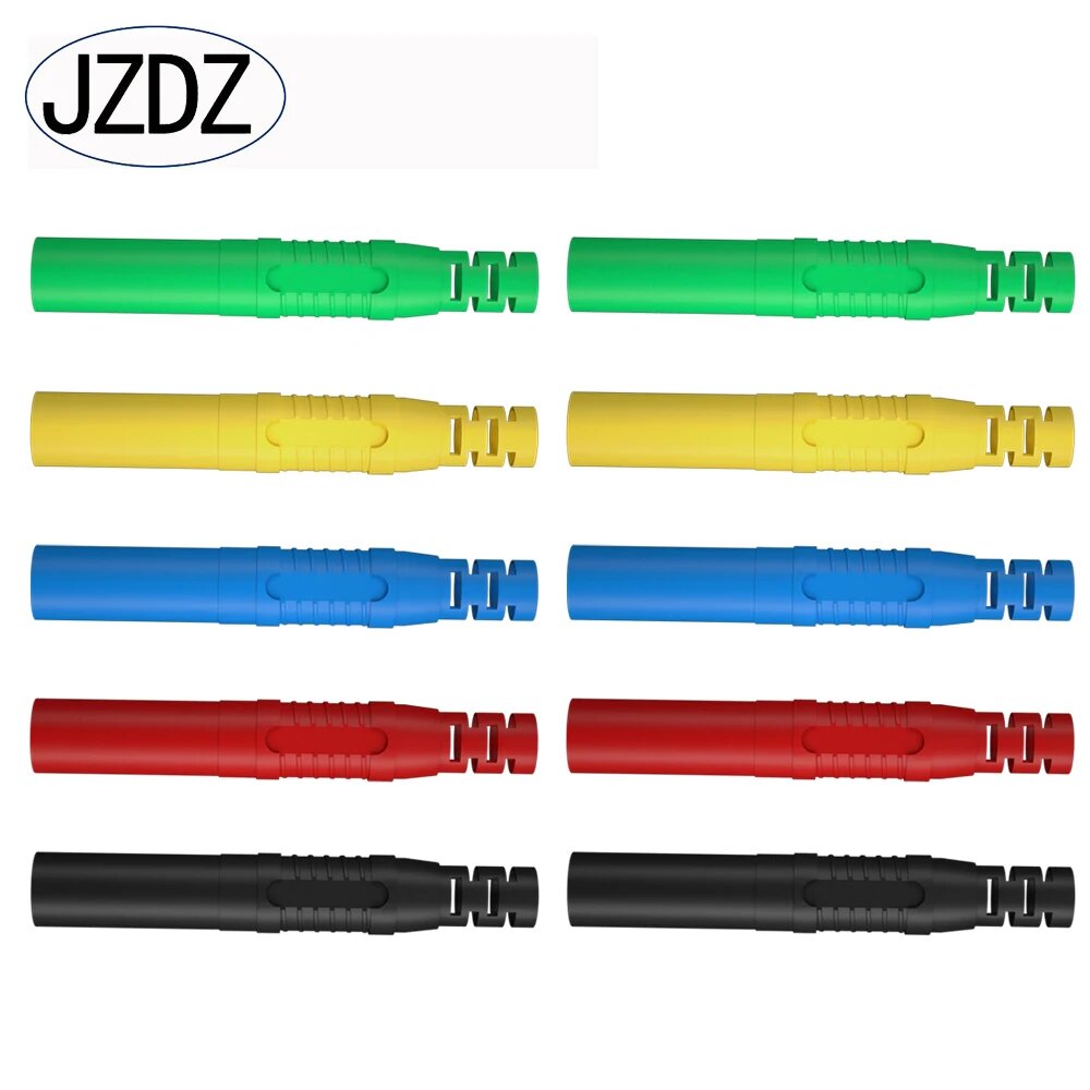 JZDZ Банановые разъемы 4 мм, 5 цветов x2