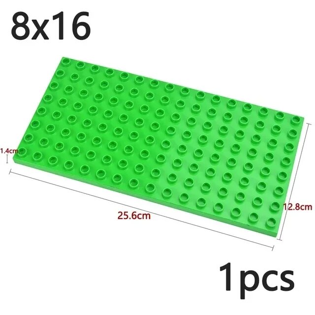 Плита LEGO 8x16 зеленая, 1 шт