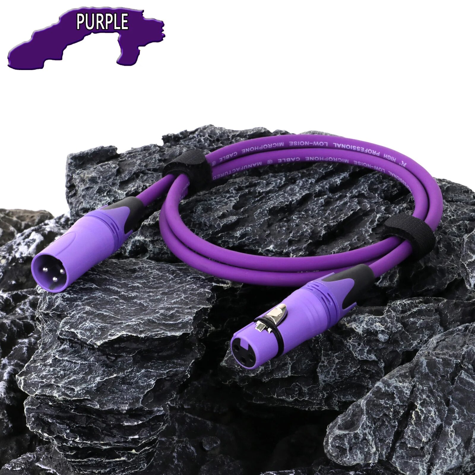 XLR удлинитель Cannon 3-контактный Purple, 0.5M