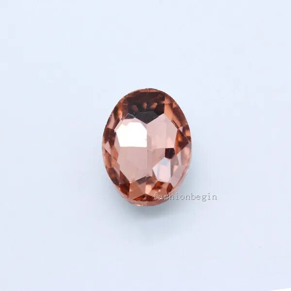 Стразы каплевидные коричнево-персиковые 10x14mm 20шт