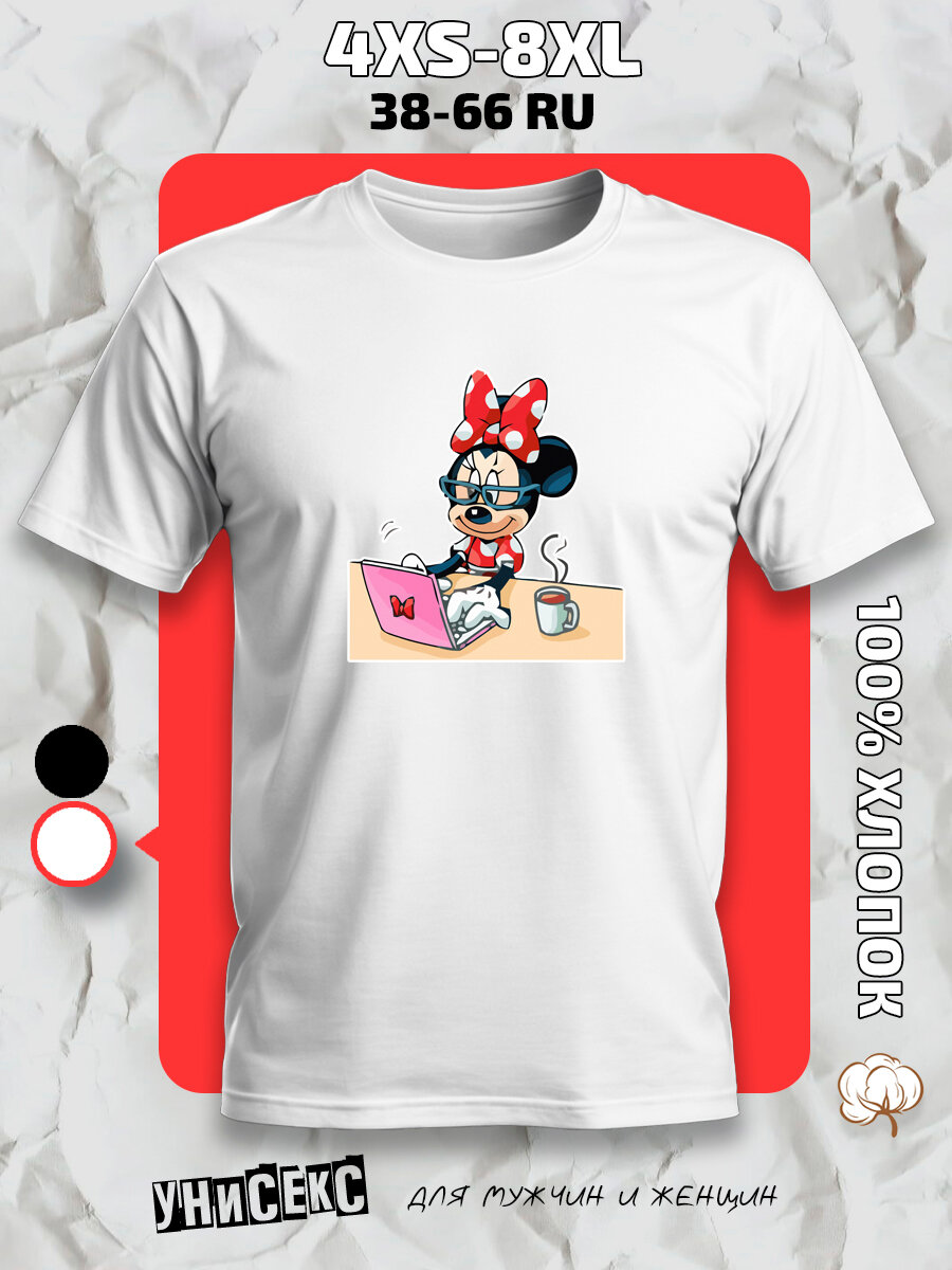 Футболка с принтом Микки Маус Минни Маус