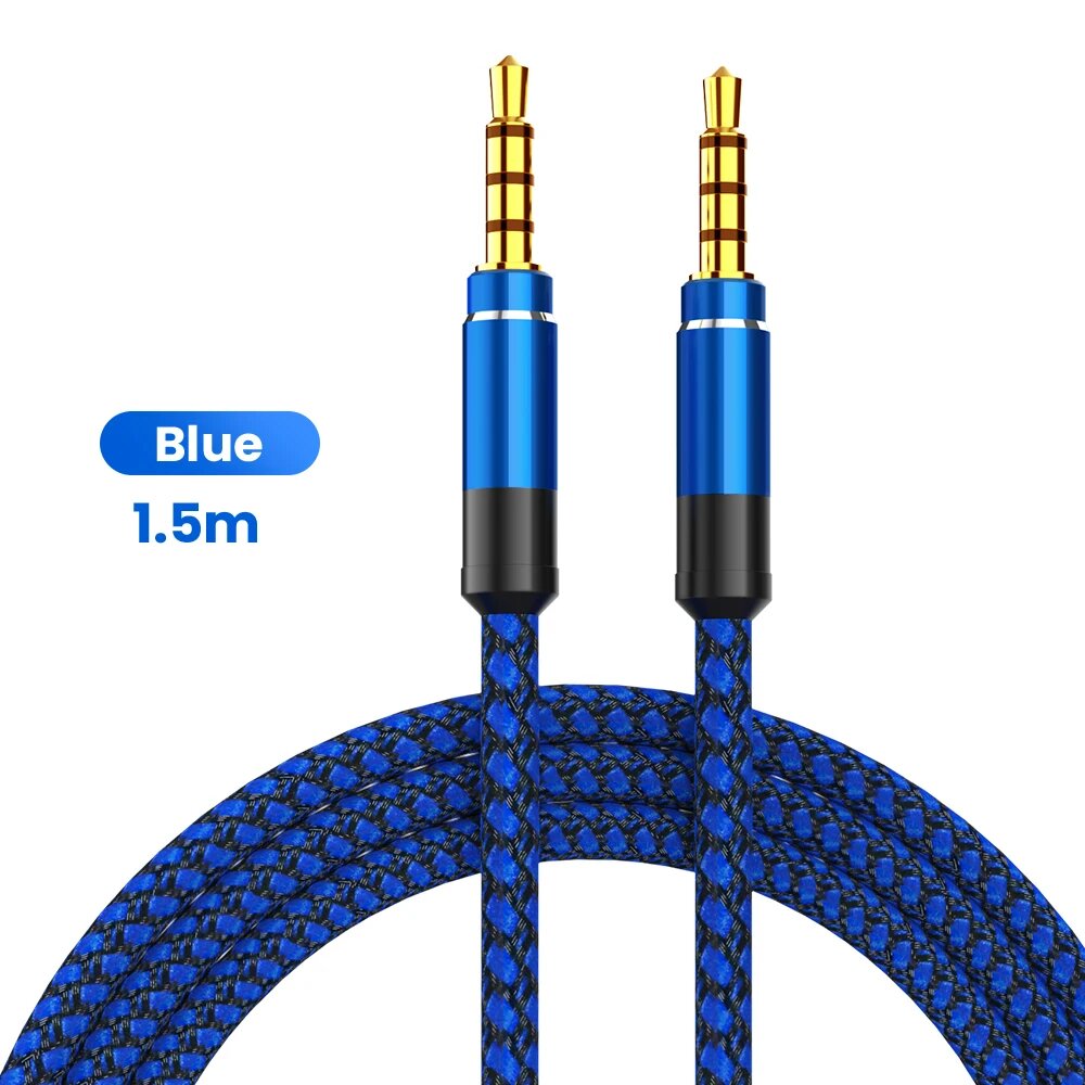 Аудиокабель AUX NNBILI 1.5м, Blue
