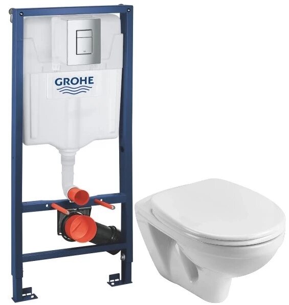 Комплект подвесной унитаз Santek Бореаль 1. WH30.1.977 + система инсталляции Grohe 38772001