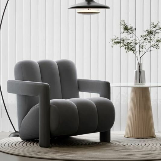 Стул , Лаунж-кресло для отдыха дома мягкое с подлокотниками