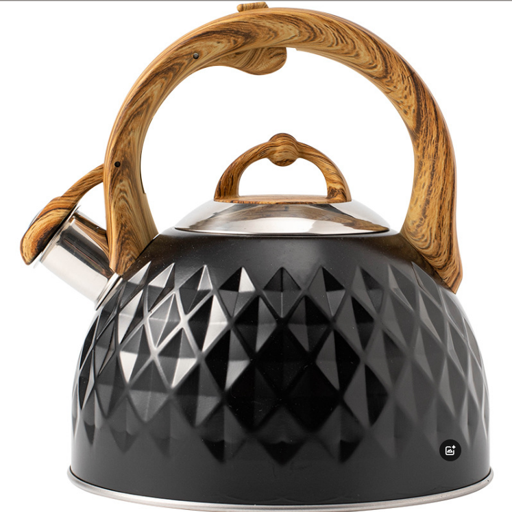 HZDH0182A2.8L индукционная плита со свистком, классический чайник с ромбовидным узором, электрическая керамическая плита большой емкости, 2,8 л, без бисфенола А, газовая плита, цветной чайник с распылением, звуковой чайник на открытом огне,