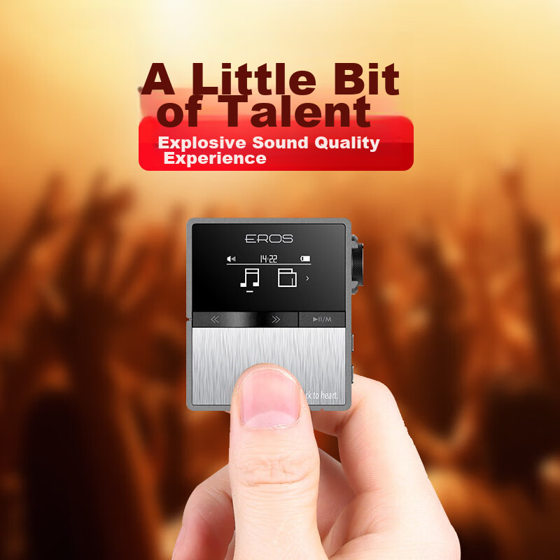 Aigo EROS TEN Bluetooth спортивный HIFI мини-клип-он MP3 плеер серый Версия：HIFI качество + замена в течение 365