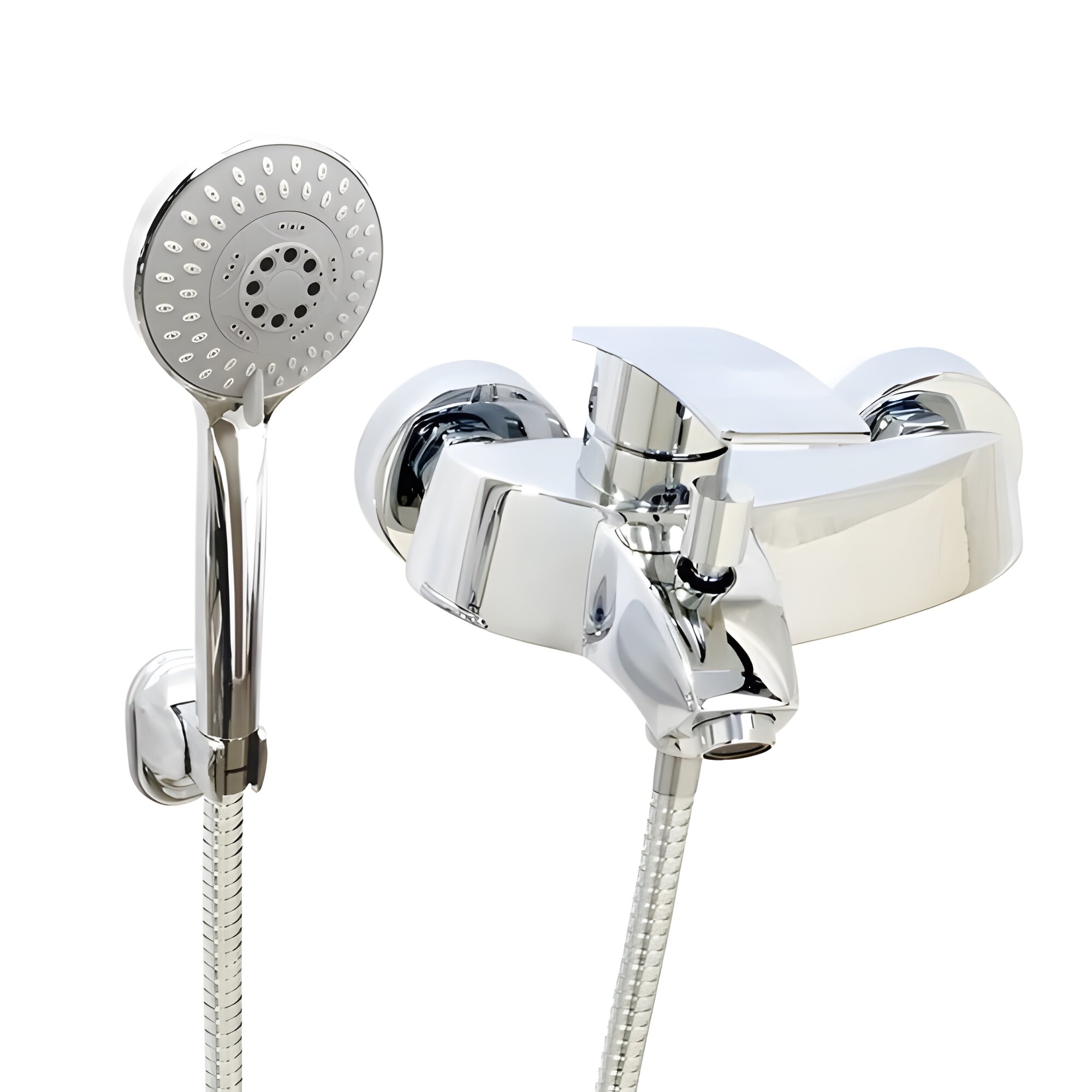 Смеситель для ванны Argo Alpha 3505P, латунный, комбинированный, никель/хрома