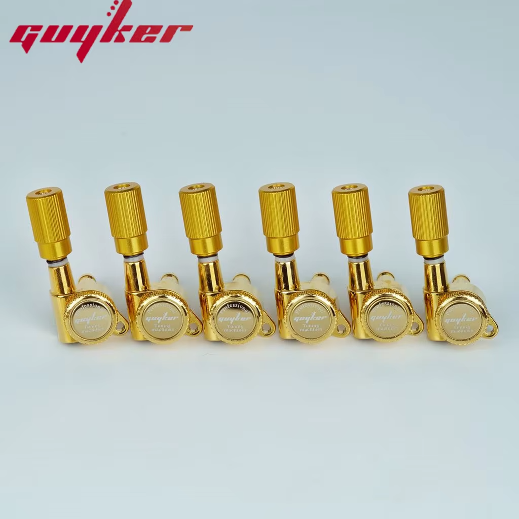 Колки 6 в линию локовые Guyker GK11SP, левые, золото