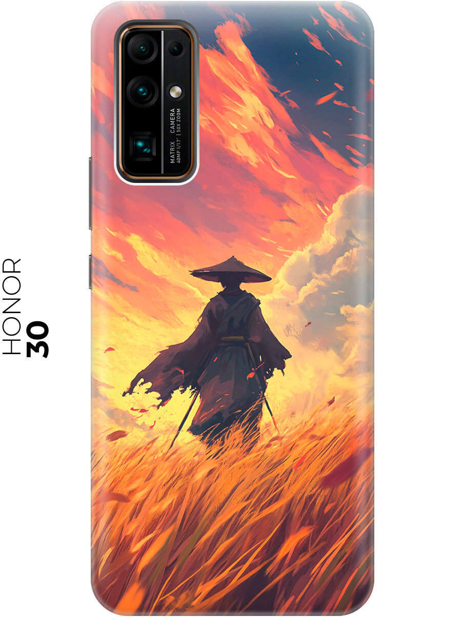 Силиконовый чехол на Honor 30 с принтом "Ронин"