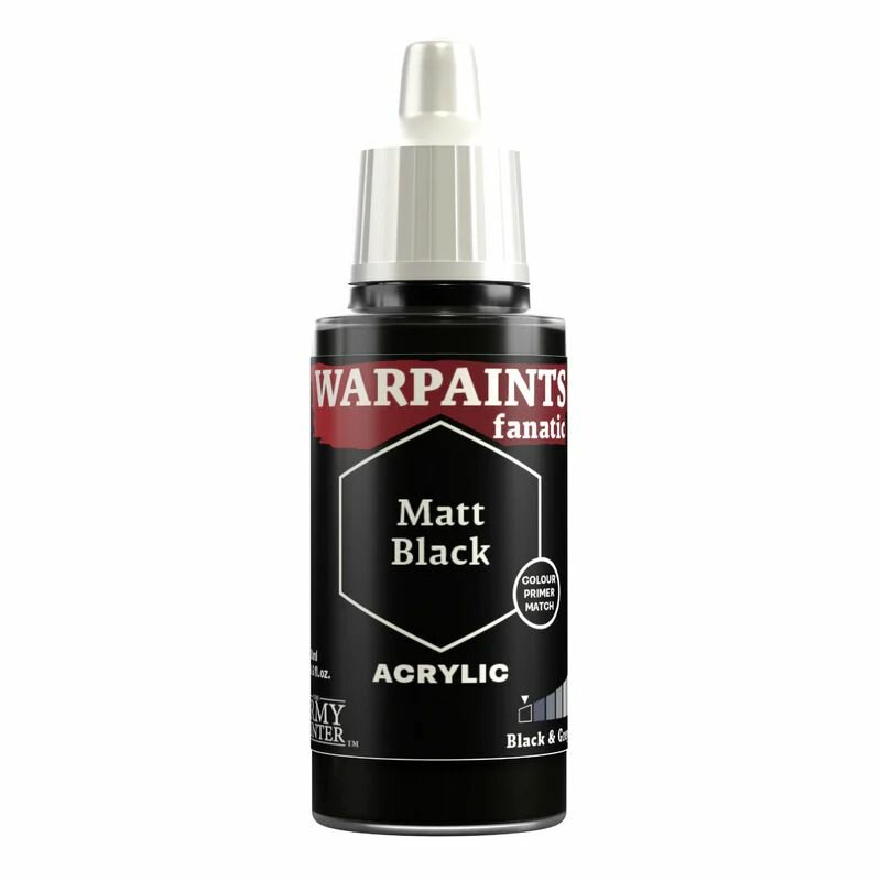 Акриловая краска Army Painter Warpaints Fanatic: Matt Black