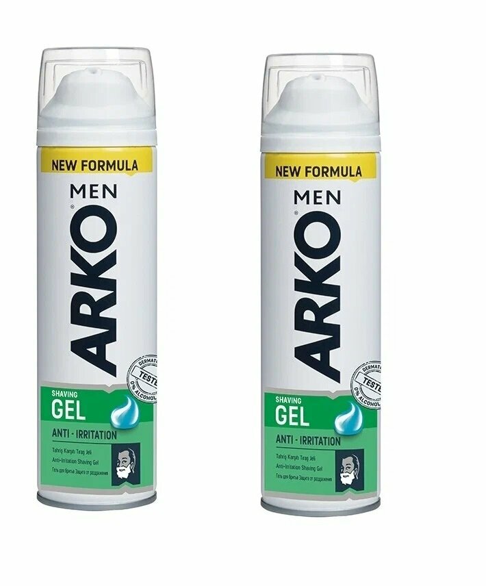 Гель Arkо Anti-Irrigation для бритья, 200мл , 2 шт