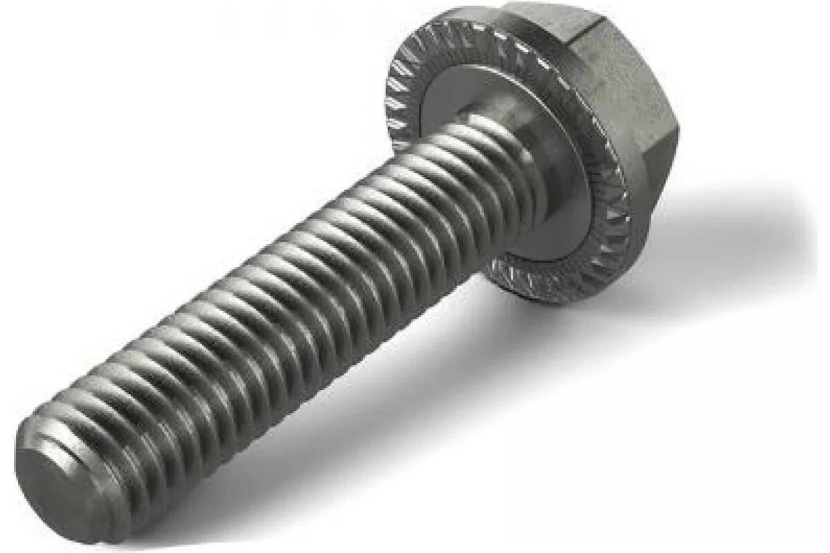 ЦКИ болт с фланцем DIN 6921 М12x30 рифленый, класс прочности 10.9, с резьбой M12, 2 шт.