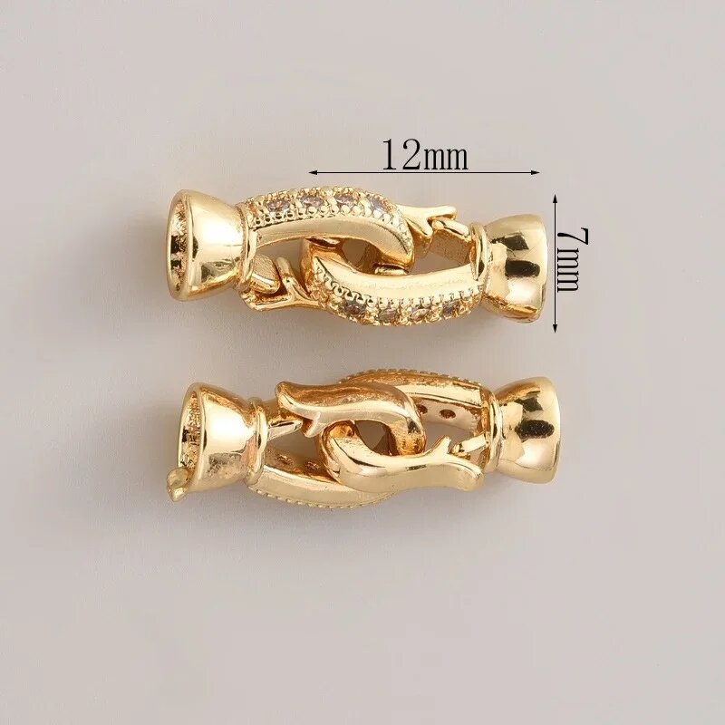 Изготовление ювелирных изделий своими руками, 18-каратное позолоченное жемчужное ожерелье, соединительная застежка, ожерелье ручной работы, браслет, аксессуары, поставки, оптовая продажа