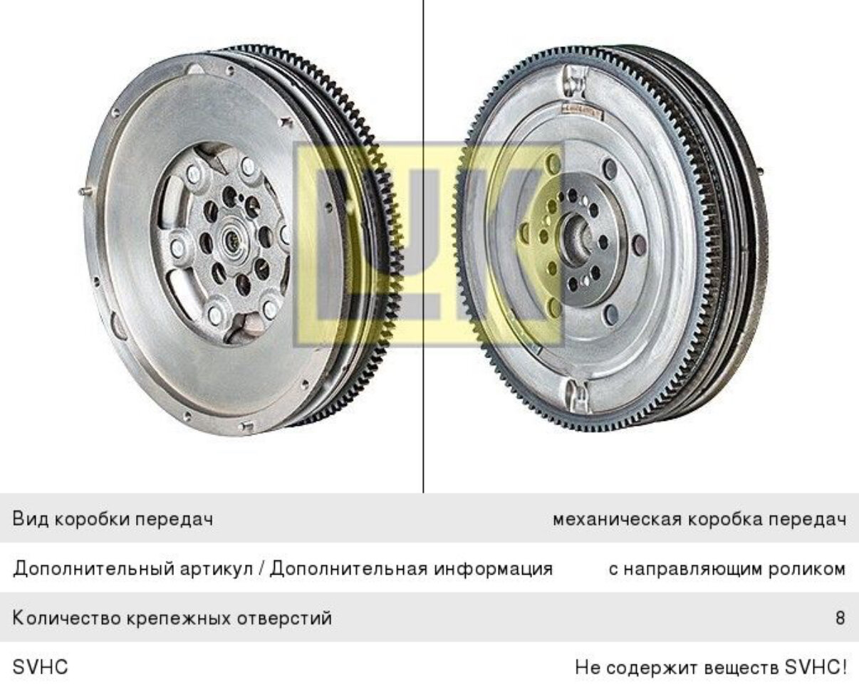 Маховик VW Touareg (03-) двухмассовый LUK