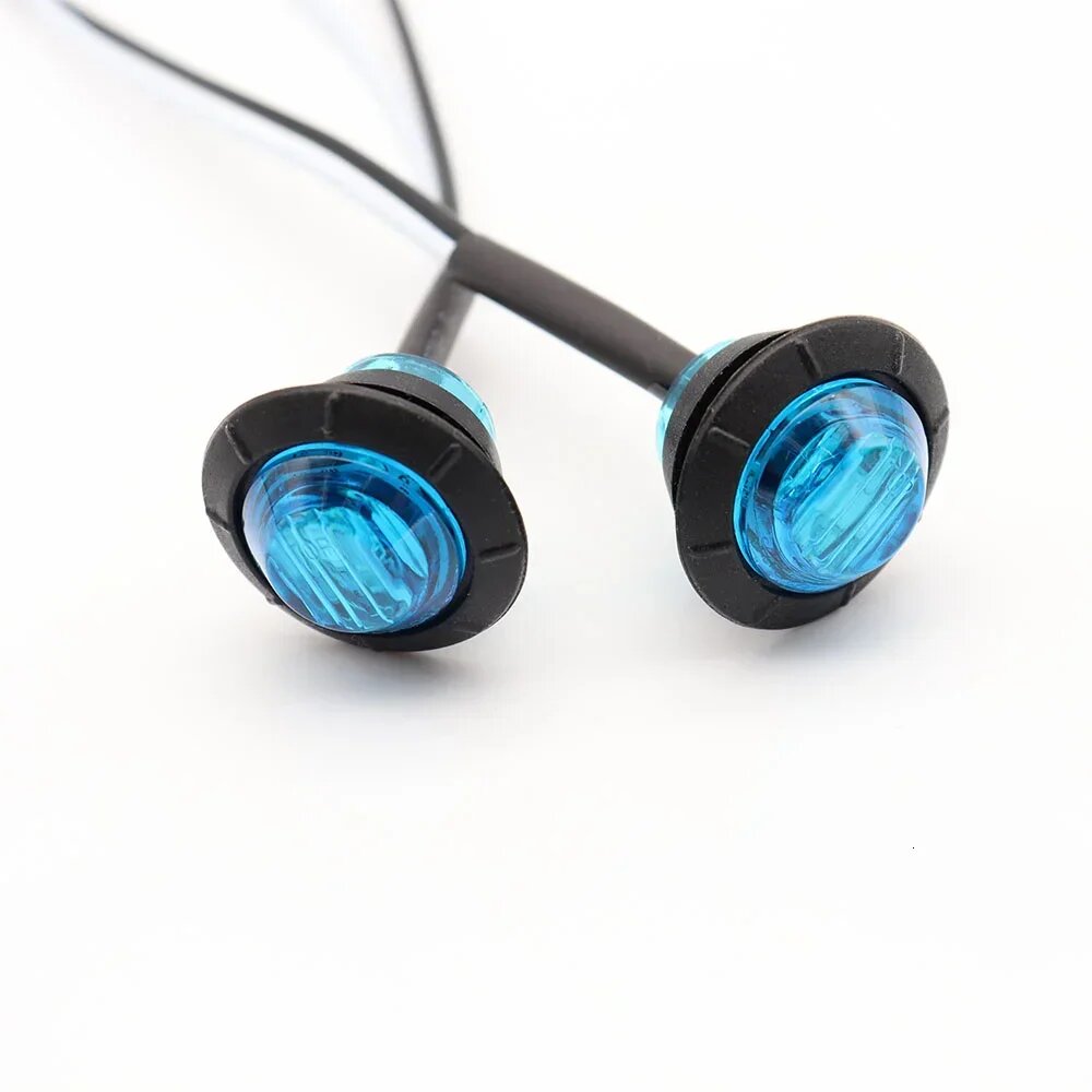 2 шт. LED боковые габаритные фонари Blue 12V 3/4"