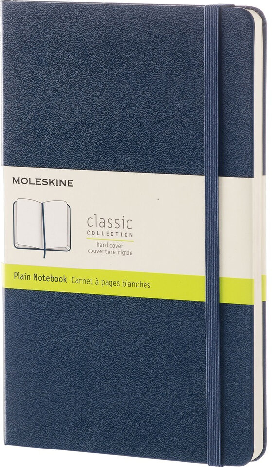 Блокнот Moleskine CLASSIC Large 130х210мм 240стр. нелинованный твердая обложка синий сапфир