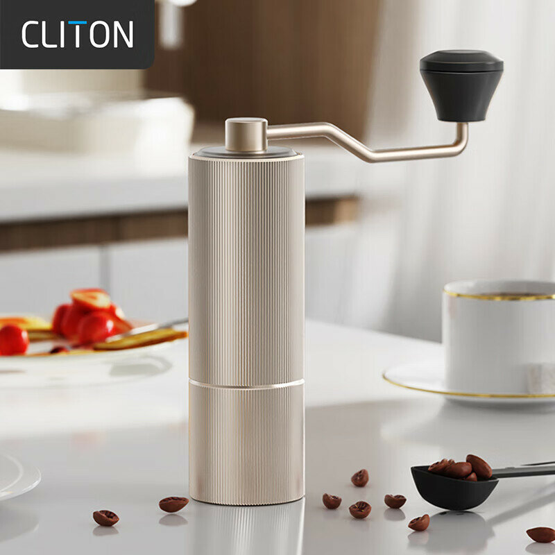 CLITON Hand-Crank Coffee Grinder, Portable Manual Coffee Grinder, Automatic Grinding Machine