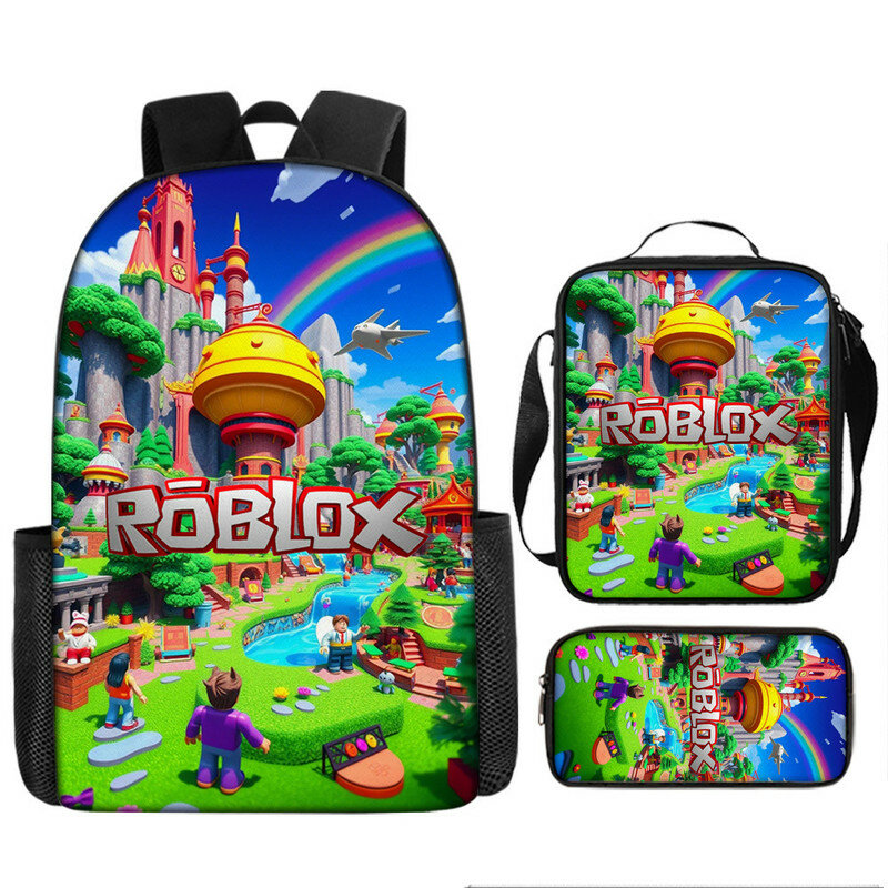 Рюкзак школьный + сумка через плечо + пенал-3 и 1 Сумка школьная мальчика для девочки подарок- Roblox