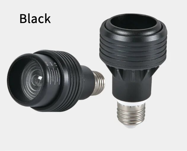 Черная светодиодная лампа E27 10W, 3000K, диммируемая