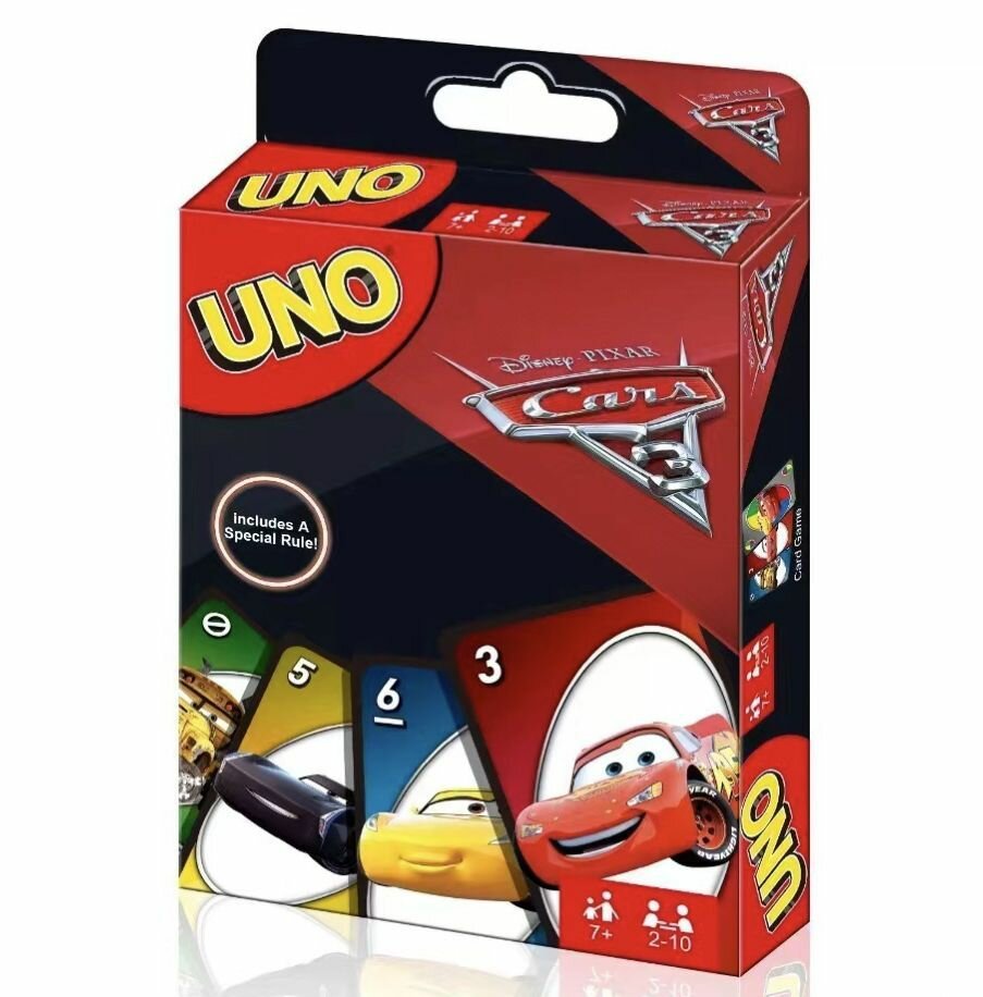 Настольная игра UNO: Карточная игра для 2-10 игроков, 108 карт, возраст 7+