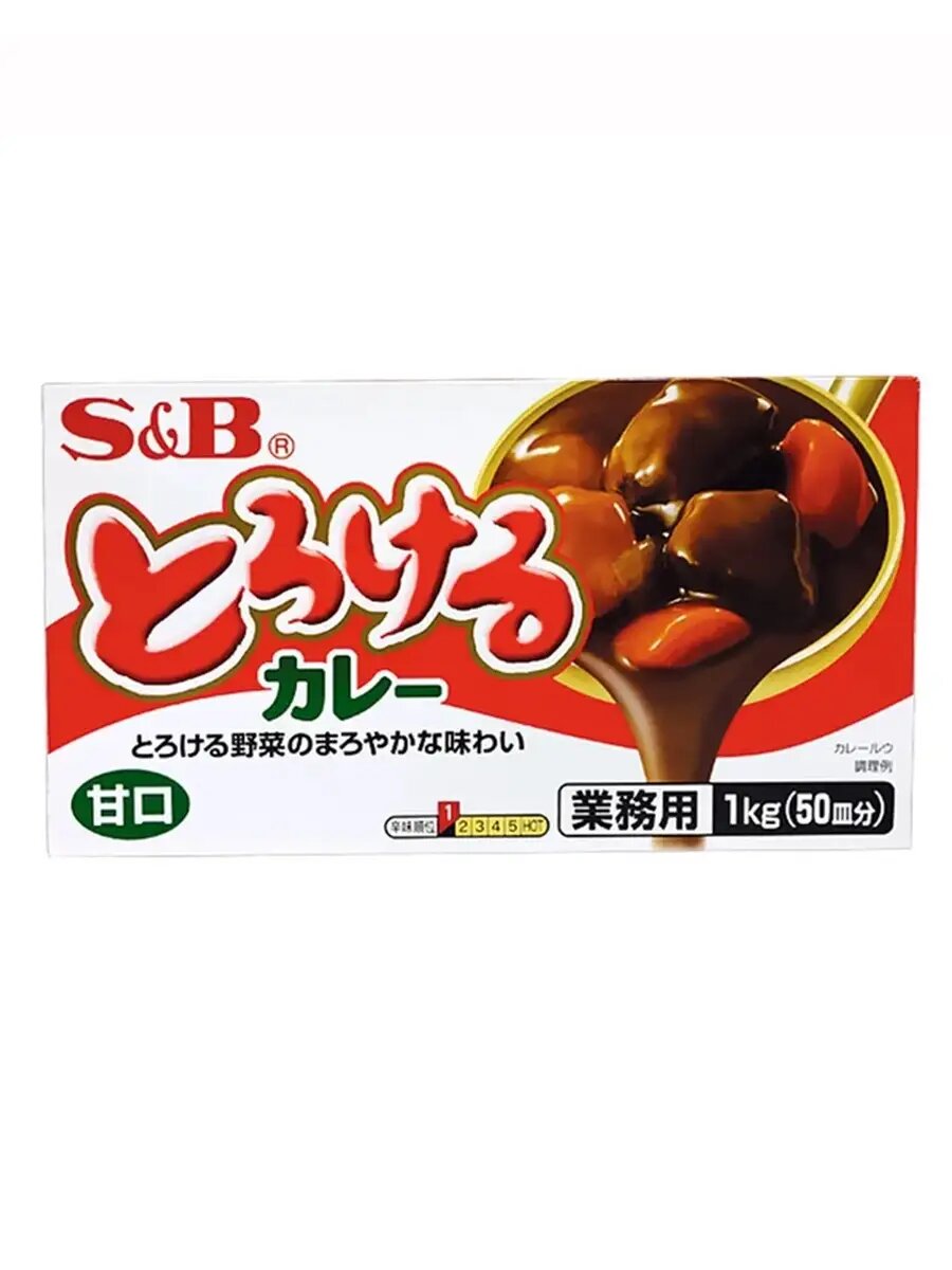 Соус овощной, неострый Торокеру карри неострый S&B 1 кг, Япония