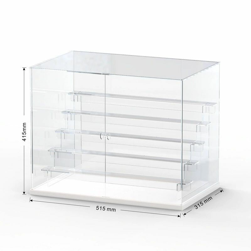 Ящик для хранения, акрилик, жесткий, 50x31,5x41,5 см, бесцветный