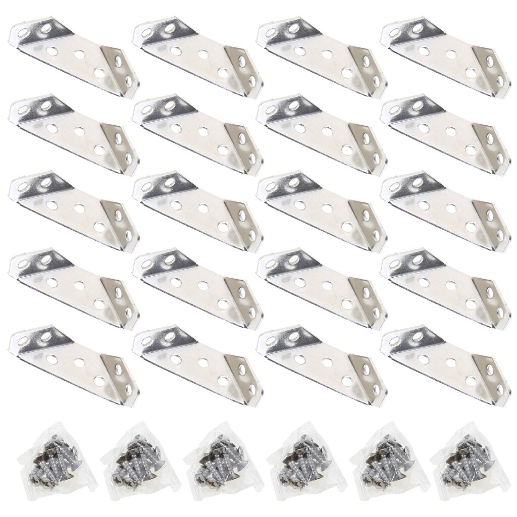 20 шт. Невидимые кронштейны из нержавеющей стали для угловых полок, опоры для шкафов, стульев, фиксаторов мебели