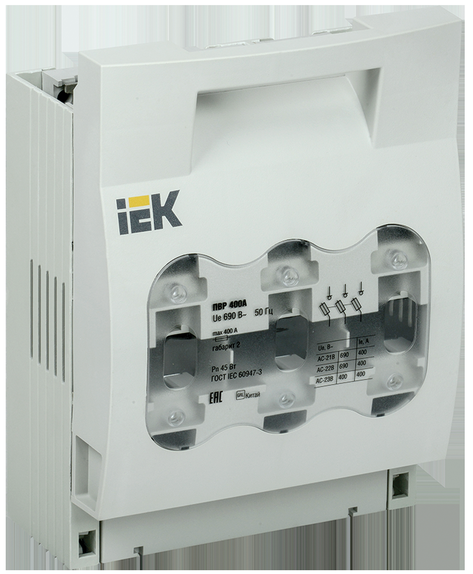 IEK предохранитель-выключатель-разъединитель SRP-30-3-400, 400А, 690В, 3 полюса, IP30