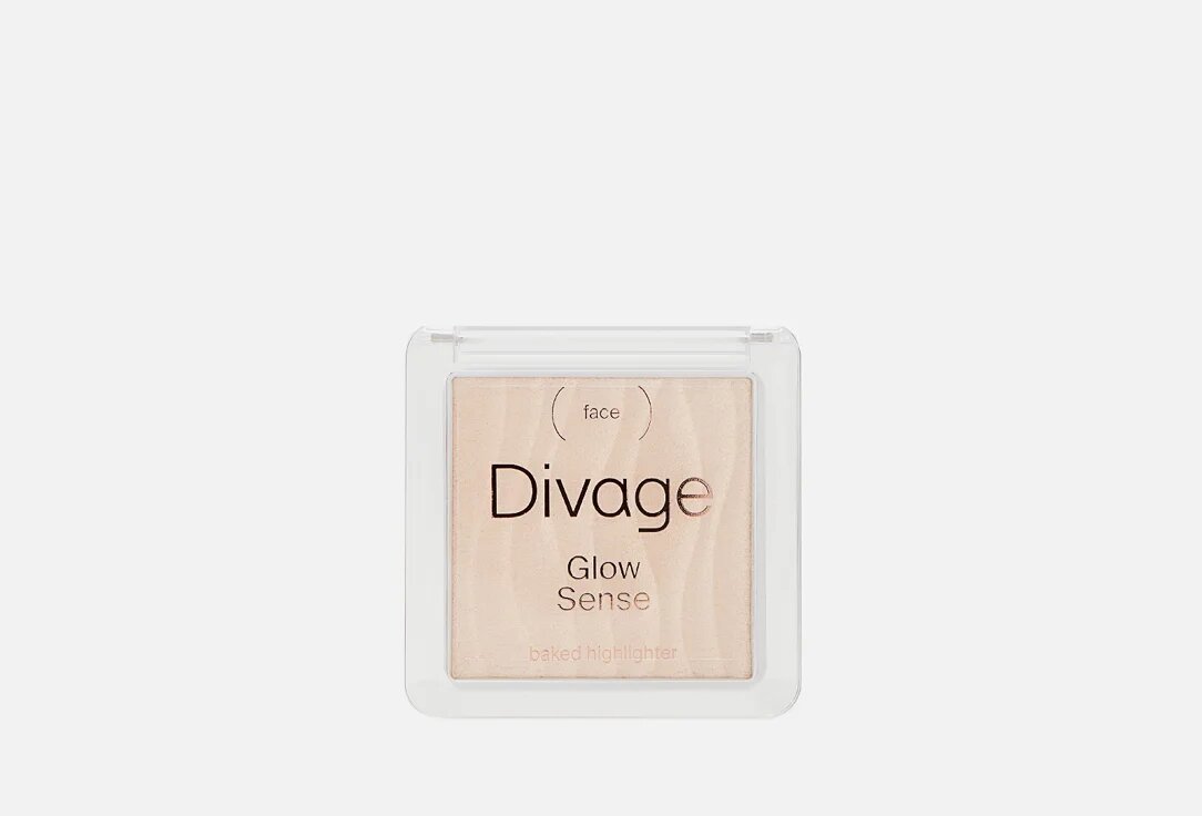 Хайлайтер для лица запеченный Divage Glow Sense Baked Highlighter, оттенок золотистое сияние, 5.5 г