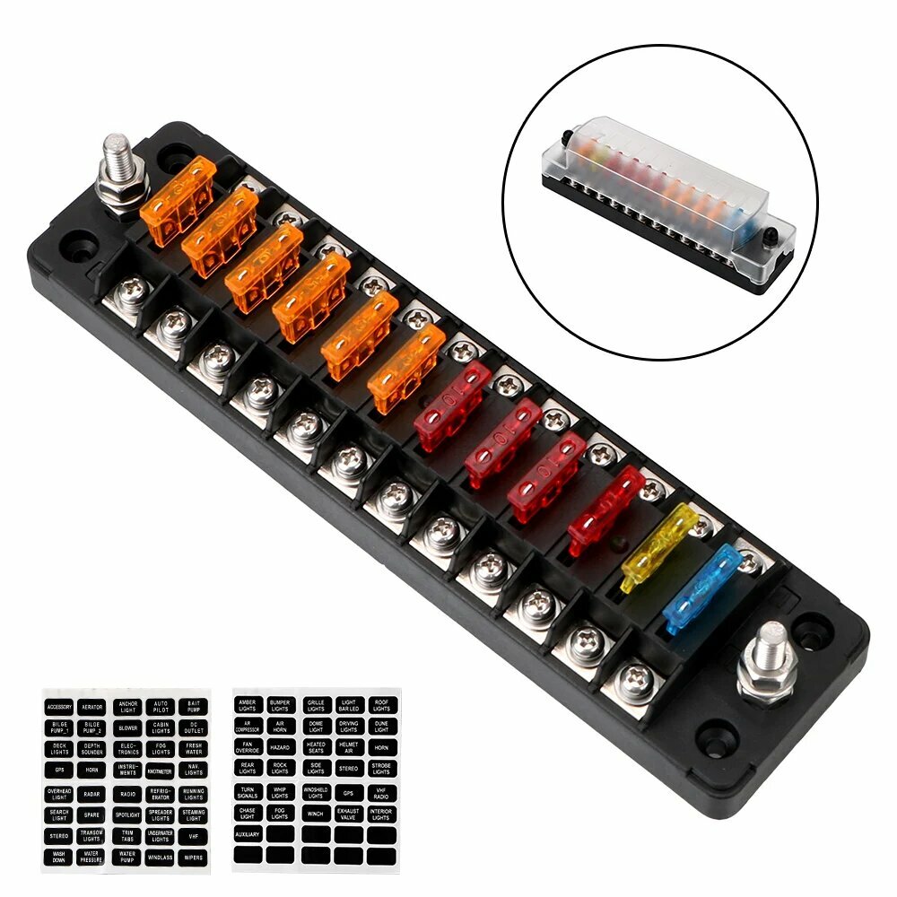 Блок предохранителей для авто, морской Трайк, 6 способов, 12 каналов, 32 В, 75 а