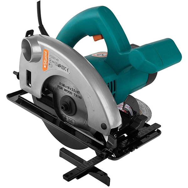 Пила циркулярная STURM CS50140 Потребляемая мощность - 1,1 кВт Диаметр диска - 140 мм Тип инструмента - Сетевой