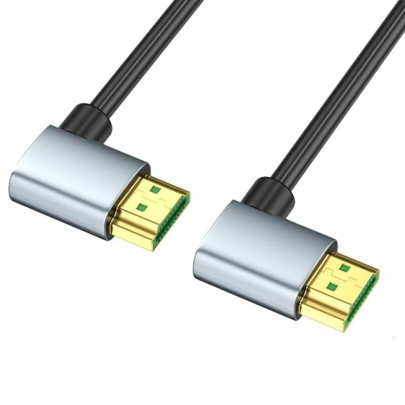 8K HDMI кабель 2.1 с углом 90 , 50cm - двойной правый изгиб