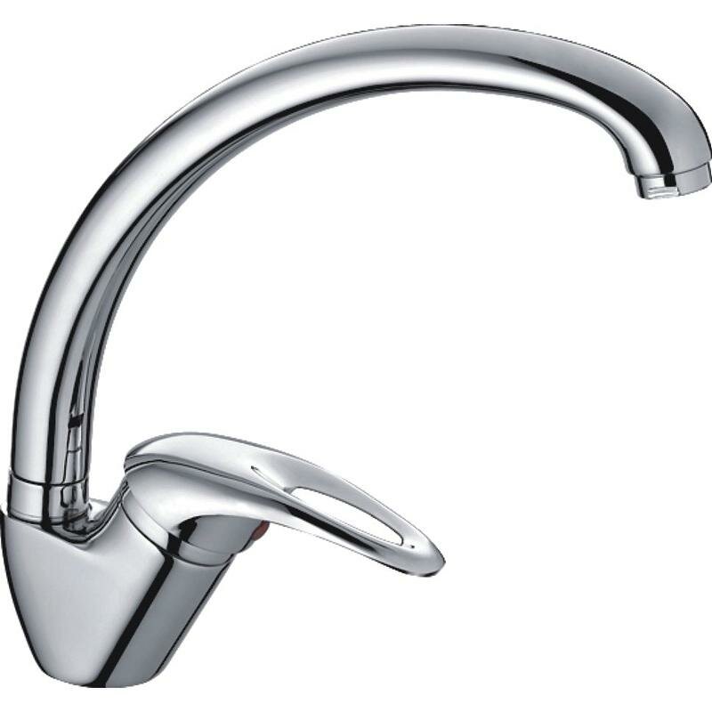 Смеситель для кухни Cron CN4103 Хром Поворотный, современный дизайн