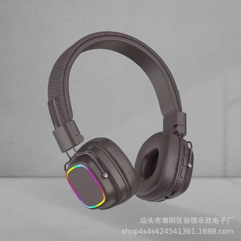 Беспроводная гарнитура bluetooth на головке ретро светящийся сабвуфер шумоподавитель гарнитура