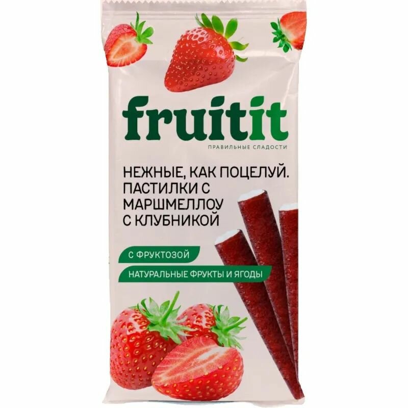 Пастила FRUIT IT с маршмэллоу спелая клубника, +3, 55 г