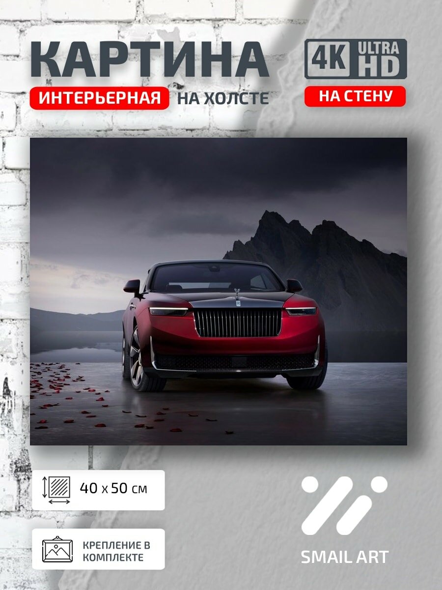 Картина на холсте интерьерная 40 на 50 на стену Noire Droptail для спальни атмосфера