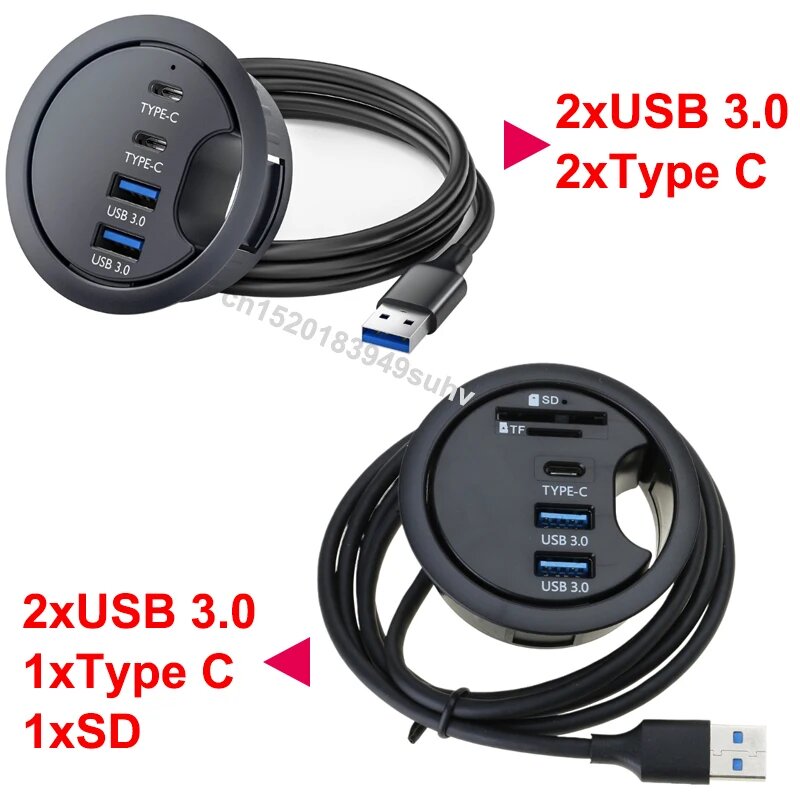 USB-хаб 2xUSB 3.0, 2xType-C, 2 — фото 1
