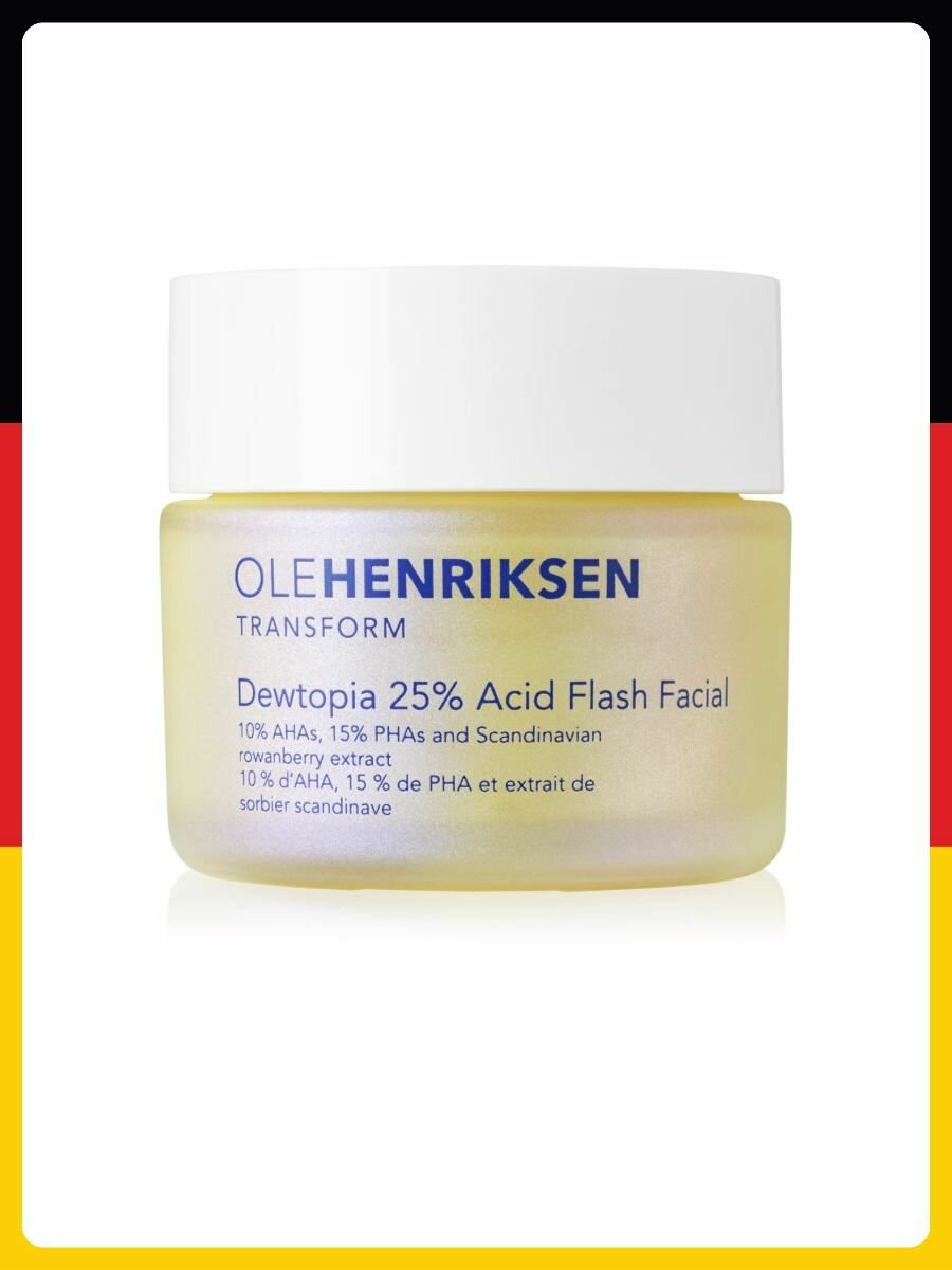 Маска косметическая OLEHENRIKSEN Transform Dewtopia 25% Acid Flash Facial Peeling Mask, 50 мл