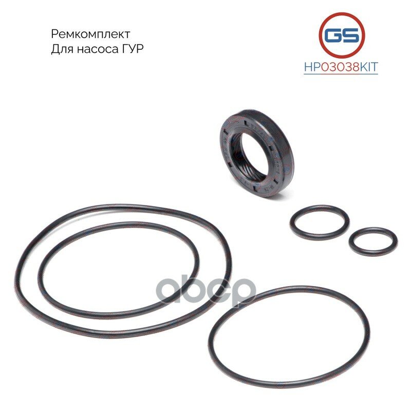 Ремкомплект насоса ГУР Mercedes M W163 2002-2006, BMW 1 E81 2004-, Mercedes Vito W638 1996-2003 GS арт. HP03038KIT